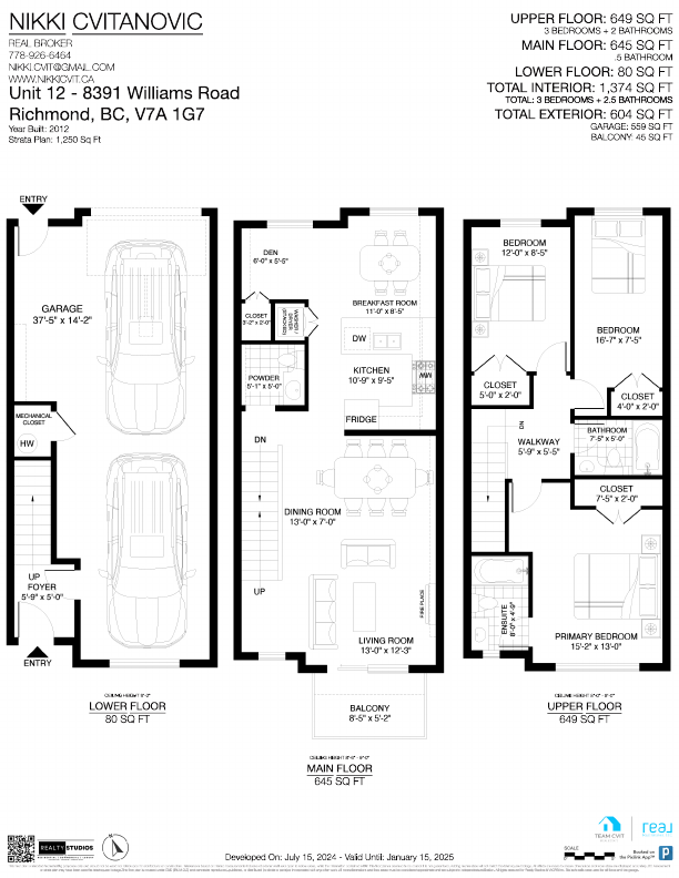 12 8391 Williams Road, Richmond - Floor Plan - Listed by Nikki Cvitanovic